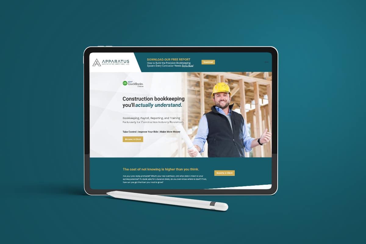 Construction Bookkeeping Services Web Design | Andrea Garza